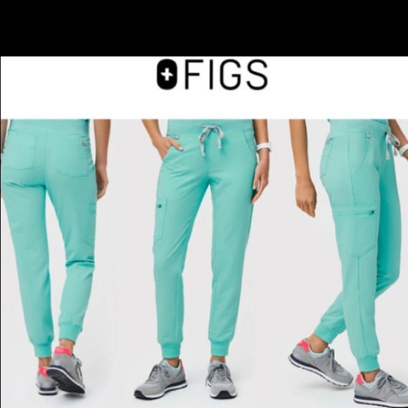 Figs | Pants & Jumpsuits | Nwt Figs Aqua Scrub Set Cat Top Zamora ...